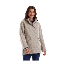 Funktionsjacke Killtec "Damen Jacke", Damen, Gr. 40, beige (hellbeige), Obermaterial: 100% Polyester;Futter: 100% Polyester;Futter 2:/ Futter 3:/ Futter 4:;F&uuml;llung: 100% Polyester, Jacken Funktionsjacke, Wasserdichte, atmungsaktive Damenjacke mit abnehmbarer Kapuze
