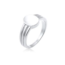 Siegelring Elli "Ring Siegelring Basic Blogger Geo 925 Sterling Silber" Gr. 52, silber, Fingerringe, Damen, 52, ohne Stein, Silber 925 (Sterlingsilber), 8mm, Siegelring