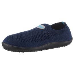 Barfu&szlig;schuh Leguano "LEGUANITO SCIO", M&auml;dchen, Gr. 23, blau (dunkelblau), Textil, Schuhe Barfu&szlig;schuh, Slipper, Freizeitschuh, Bequemschuh verst&auml;rkt das taktile Empfinden