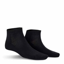 Sneakersocken Kunert "Sneaker Richard", Herren, Gr. 43-46, schwarz (schwarz 0070), Obermaterial: 98% Baumwolle CO. 2% Elasthan EL., Socken Sneakersocken