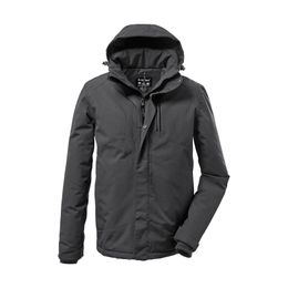 Funktionsjacke Killtec "KOW 161 MN JCKT KG", Herren, Gr. 30, stahlgrau, Obermaterial: 100% Polyester;Obermaterial 2: 100% Polyester;Futter: 100% Polyester;F&uuml;llung: 100% Polyester, Jacken Funktionsjacke, Killtec Funktionsjacke: wasserdicht, atmungsaktiv, abnehmbare Kapuze