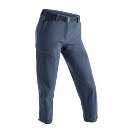 Funktionshose Maier Sports "Lulaka 7/8", Damen, Gr. 42, Normalgr&ouml;&szlig;en, blau (jeansblau), 90% Polyamid, 10% Elasthan, Hosen Funktionshose, Damen Wanderhose, atmungsaktive und elastische Outdoor-Hose