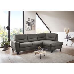 Ecksofa DIE PLANBAR "PP-PF23172 L-Form, Breite 244 cm", anthrazit, B:244cm H:88cm T:160cm, 100% Polyester, Sofas, Ecksofa, Eckgarnitur mit besonders kleinem Stellma&szlig; ca. 160 x 244 cm