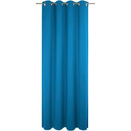 Vorhang WIRTH "Dim out", blau, B:142cm H:365cm, Polyester, Gardinen, Vorhang, nach Ma&szlig;