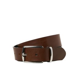 Jack & Jones Lederg&uuml;rtel JACK & JONES "JACPRAGUE LEATHER BELT NOOS", Herren, Gr. 105, braun (braun stone), Leder, unifarben, G&uuml;rtel Lederg&uuml;rtel