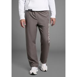 Sporthose Bruno Banani, Herren, Gr. L, N-Gr, dunkel grau, Obermaterial: 100% Polyester. Futter: 100% Polyester, bequem lang, Hosen Sporthose, mit verstellbarem Hosensaum