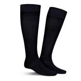 Kniestr&uuml;mpfe Kunert "Kniestrumpf Clark", Herren, Gr. 47-50, lila (schwarz, navy 8010), Obermaterial: 98% Baumwolle CO. 2% Elasthan EL., Socken Kniestr&uuml;mpfe