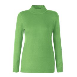Stehkragenpullover Classic Basics "Pullover", Damen, Gr. 56, gr&uuml;n (apfel), 100% Polyacryl, unifarben, figurumspielend, Pullover Stehkragenpullover