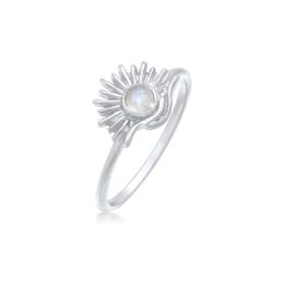 Silberring Elli "Ring Elli Mondstein Sonne Boho Style 925 Silber" Gr. 54, silber, Fingerringe, Damen, 54, Silber 925 (Sterlingsilber), Silberring