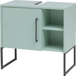 Waschbeckenunterschrank Schildmeyer "Limone", gr&uuml;n (mint), B:60,4cm H:59,5cm T:33cm, Holzwerkstoff, Schr&auml;nke, Waschbeckenunterschrank
