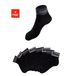 Kurzsocken Bench., Damen, Gr. 35-38, schwarz, Baumwolle, Elasthan, Polyamid, unifarben, elastisch, Socken Kurzsocken, mit eingestricktem Schriftzug am B&uuml;ndchen, Topseller