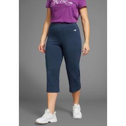 Sporthose Kangaroos, Damen, Gr. 56/58, N-Gr, blau (navy), Jersey, Obermaterial: 95% Baumwolle, 5% Elasthan, unifarben, schmal 3/4-L&auml;nge, Hosen Sporthose, Gro&szlig;e Gr&ouml;&szlig;en, Topseller
