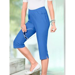 Caprihose Classic Basics, Damen, Gr. 50, Normalgr&ouml;&szlig;en, blau (royalblau), 100% Polyester, unifarben, 3/4-L&auml;nge, Hosen Caprihose