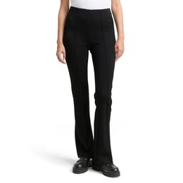 Treggings Tom Tailor, Damen, Gr. 46, L&auml;nge 32, deep schwarz, Web, Obermaterial: 54% Polyester, 38% Viskose, 8% Elasthan, unifarben, skinny fit lang, Hosen Treggings, mit Ziern&auml;hten