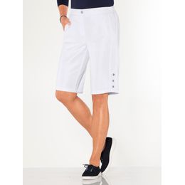 Bermudas Classic Basics, Damen, Gr. 48, Normalgr&ouml;&szlig;en, wei&szlig;, 100% Polyester, unifarben, kurz, Hosen Bermudas