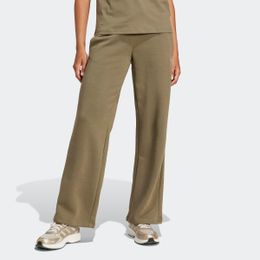Sporthose adidas Sportswear "W SL FC PT", Damen, Gr. XL, N-Gr, gr&uuml;n (olive strata, wei&szlig;), Obermaterial: 70% Baumwolle, 30% Polyester, Hosen Sporthose, Locker geschnitten, mittelhoher Bund