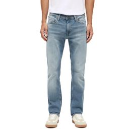 Slim-fit-Jeans Mustang "Herren Style Vegas Slim", Herren, Gr. 30, L&auml;nge 32, blau (583 mittelblau), Denim/Jeans, 94% Baumwolle, 4% Elastomultiester, 2% Elasthan, unifarben, slim fit, Jeans Slim-fit-Jeans