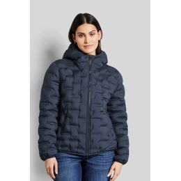 Blouson Bugatti, Damen, Gr. 40, blau (marine), 100% Polyester, unifarben, regular fit, normaler Saum, Jacken Blouson, im Regular Fit