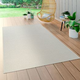 Teppich Paco Home "Waregem 622", wei&szlig;, B:120cm H:4mm L:170cm, Polypropylen, Teppiche, Teppich, Flachgewebe, Sisal-Optik, In- und Outdoor geeignet, Wohnzimmer