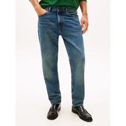 Tapered-fit-Jeans Tommy Hilfiger "HARLEM", Herren, Gr. 30, L&auml;nge 32, torrance indigo, Denim/Jeans, Obermaterial: 82% Baumwolle, 18% Lyocell, regular fit, Jeans Tapered-fit-Jeans, Regular Fit, mit dezenter Waschung
