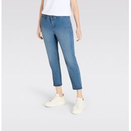 Slim-fit-Jeans MAC "CHINO turn up", Damen, Gr. 34, N-Gr, venice beach wash, Denim/Jeans, Obermaterial: 98% Baumwolle, 2% Elasthan, unifarben, slim fit kn&ouml;chelfrei, Jeans Slim-fit-Jeans, im Five-Pocket Style
