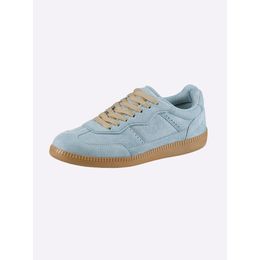 Sneaker Heine, Damen, Gr. 41, blau (hellblau), Synthetik, Schuhe Sneaker