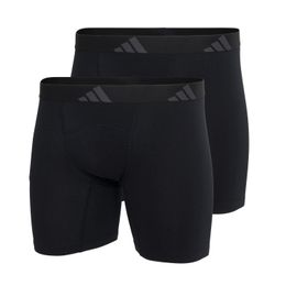 Boxer adidas Sportswear "Active Flex Cotton Ergonomic", Herren, Gr. S, 000, schwarz, Single Jersey, Obermaterial: 95% Baumwolle, 5% Elasthan, k&ouml;rpernah, Unterhosen Boxer, Bel&uuml;ftete Mesh-R&uuml;ckenpartie und -Schritt, elastisch, ohne Eingriff