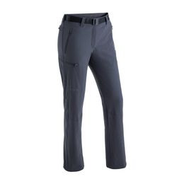 Funktionshose Maier Sports "Rechberg", Damen, Gr. 72, Langgr&ouml;&szlig;en, grau, 90% Polyamid, 10% Elasthan, Hosen Funktionshose, Damen Outdoorhose gef&uuml;ttert, Wanderhose mit 4 RV-Taschen, Regular Fit