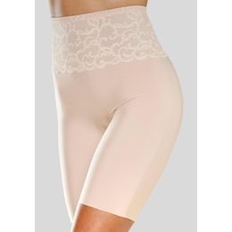 Shapingpants Lascana, Damen, Gr. 48/50, braun (toffee), Microtouch, Obermaterial: 79% Polyamid, 21% Elasthan, k&ouml;rpernah, Unterhosen Shapingpants, Seamless Long Panty mit femininen Spitzenbund, Topseller