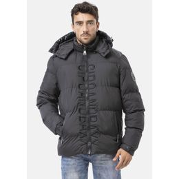 Cipo & Baxx Steppjacke CIPO & BAXX, Herren, Gr. XXL, schwarz, Web, Obermaterial: 100% Polyester, unifarben, Po-bedeckend, 1-Knopf-Manschette, Jacken Steppjacke
