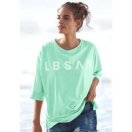 3/4-Arm-Shirt ELBSAND "Iduna", Damen, Gr. XL (42), gr&uuml;n (mint), Jersey, Obermaterial: 50% Baumwolle, 50% Polyester, unifarben, figurumspielend h&uuml;ftlang, Rundhals, Shirts 3/4-Arm-Shirt, aus Baumwoll-Mix, lockere Passform, sportlich-casual, Topseller