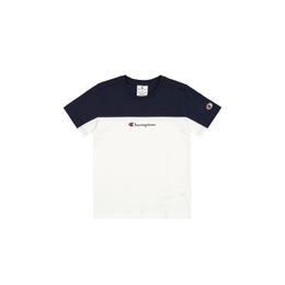 T-Shirt Champion, Jungen, Gr. XL (164/170), wei&szlig; (navy, wei&szlig;), Obermaterial: 100% Baumwolle, Rundhals, Shirts T-Shirt, f&uuml;r Kinder
