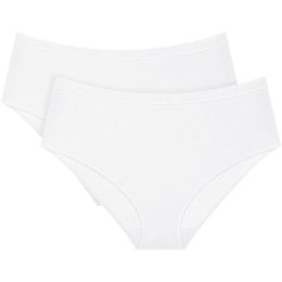 Midislip Triumph "Sense of Modal", Damen, Gr. XS, wei&szlig;, Single Jersey, Obermaterial: 87% Modal, 13% Elasthan, k&ouml;rpernah, Unterhosen Midislip, mit h&ouml;herem Bund aus Modal, weich und kaum sichtbar