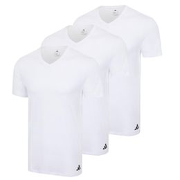 V-Shirt adidas Sportswear "Active Core Cotton", Herren, Gr. S, 100, wei&szlig;, Obermaterial: 100% Baumwolle, bequem h&uuml;ftbedeckend, V-Ausschnitt, Shirts V-Shirt, V-Ausschnitt, Kurzarm, bequem