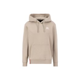 Hoodie Alpha Industries "Basic Hoodie SL", Herren, Gr. S, beige (vintage sand), Obermaterial: 80% Baumwolle, 20% Polyester, regular fit, Sweatshirts Hoodie