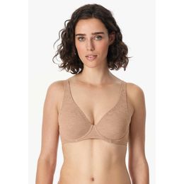 B&uuml;gel-BH Schiesser "Air", Damen, Gr. 75, Cup E, beige (411, maple), Microtouch, Obermaterial: 85% Polyamid, 15% Elasthan, unifarben, bequem, BHs B&uuml;gel-BH, mit Spacer-Lining
