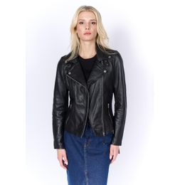 Lederjacke Freaky Nation "Biker Princess", Damen, Gr. M (38), schwarz, Oberstoff: 100% Leder; Futter: 100% Baumwolle, figurbetont, Jacken Lederjacke