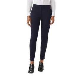 Anzughose comma, Damen, Gr. 40, N-Gr, blau (navy), Stoff, Obermaterial: 48% Polyamid, 42% Viskose, 10% Elasthan, unifarben, slim fit kn&ouml;chelfrei, Hosen Anzughose, mit Viskose und Slim fit