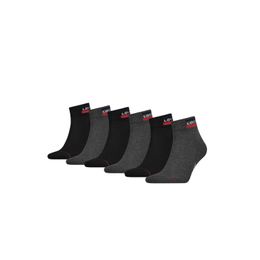 Levi's Kurzsocken LEVI'S "Socken 6er Pack", Damen, Gr. 43-46, schwarz (schwarz, grau), Obermaterial: 83% Baumwolle CO. 15% Polyamid PA. 2% Elasthan EL., Socken Kurzsocken