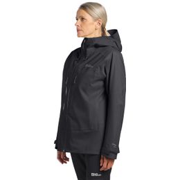 Funktionsjacke Jack Wolfskin "KAMMWEG 3L JKT W", Damen, Gr. L (42/44), grau (phantom), Obermaterial: 100% Polyester. Futter: 100% Polyester. Futter 2: 86% Polyamid, 14% sonstige Fasern, Jacken Funktionsjacke
