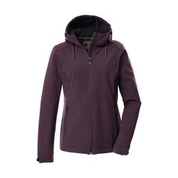 Softshelljacke Killtec "KOW 8 WMN SFTSHLL JCKT", Damen, Gr. 38, pflaume, Oberseite: 92% Polyester, 8% Elasthan;R&uuml;ckseite: 100% Polyester, Jacken Softshelljacke, Damen Softshelljacke: wasser- und windabweisend, atmungsaktiv