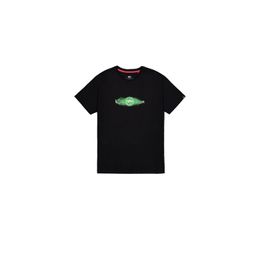 T-Shirt Alpha Industries "Lightning T-Shirt", Herren, Gr. M, gr&uuml;n (schwarz, poisongr&uuml;n), Obermaterial: 100% Baumwolle, Shirts T-Shirt