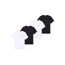 Levi's T-Shirt LEVI'S "T-Shirt The Graphic Tee 4 Pack 4er Pack", Damen, Gr. M, bunt (schwarz, wei&szlig;), Obermaterial: 100% Baumwolle CO., Shirts T-Shirt