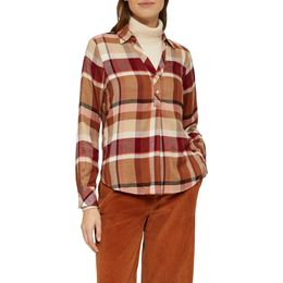 Langarmbluse s.Oliver, Damen, Gr. 40, rosa (winter blush check), Obermaterial: 50% Modal, 50% Viskose, kariert, regular fit taillenbedeckt, ohne Ausschnitt, Manschette, Blusen Langarmbluse, mit Karo Muster