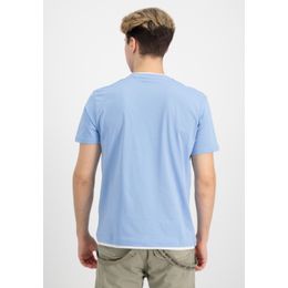 T-Shirt Alpha Industries "Double Layer T-Shirt", Damen, Gr. S, blau (light blau), Obermaterial: 100% Baumwolle, Shirts T-Shirt