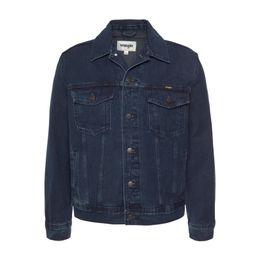 Jeansjacke Wrangler "Authentic", Herren, Gr. L, blau (coalblau stone), Denim/Jeans, Obermaterial: 100% Baumwolle, normal, Jacken Jeansjacke, mit seitlichen Eingrifftachen