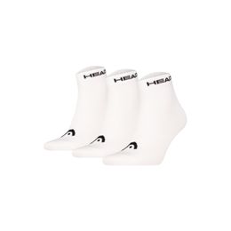 Sneakersocken Head "Socken Elements All Sport Quarter 3P 3er Pack", Damen, Gr. 43-46, wei&szlig;, Obermaterial: 73% Baumwolle CO. 23% Polyester PES. 2% Polyamid PA. 2% Elasthan EL., Socken Sneakersocken
