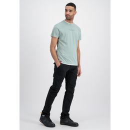 T-Shirt Alpha Industries "Double Layer T-Shirt", Damen, Gr. S, gr&uuml;n (dusty gr&uuml;n), Obermaterial: 100% Baumwolle, Shirts T-Shirt