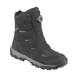 Stiefel Meindl "Meindl Edmonton GTX Boa schwarz", Herren, Gr. 45, schwarz, Mesh, Veloursleder, unifarben, Schuhe Stiefel, Boa-Verschluss, warm & wasserdicht