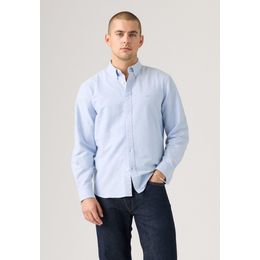 Levi's Langarmhemd LEVI'S "AUTHENTIC BUTTON DOWN", Herren, Gr. L, N-Gr, allure, Web, Obermaterial: 100% Baumwolle, Hemden Langarmhemd, mit Ton-in-Ton Logostickerei auf der Brust